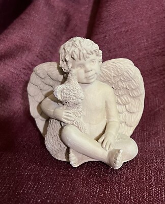 Vintage Boy Angel Sitting With His Cat Fragrance Oil Diffuser | eBay