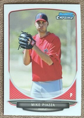 2013 Bowman Chrome Mini Mike Piazza Rookie Los Angeles Angels #39 ...