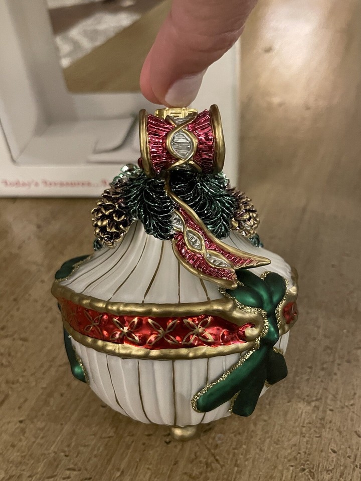 Fitz And Floyd Glass Ball Shape Bell Shape Christmas Ornament Similar ...