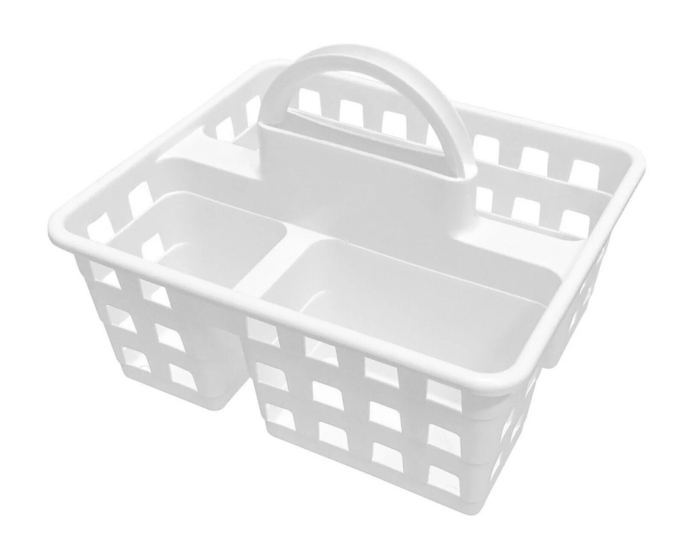 Plastic Kitchen Storage Cleaning Carry Tray Caddy Tote Organiser with ...