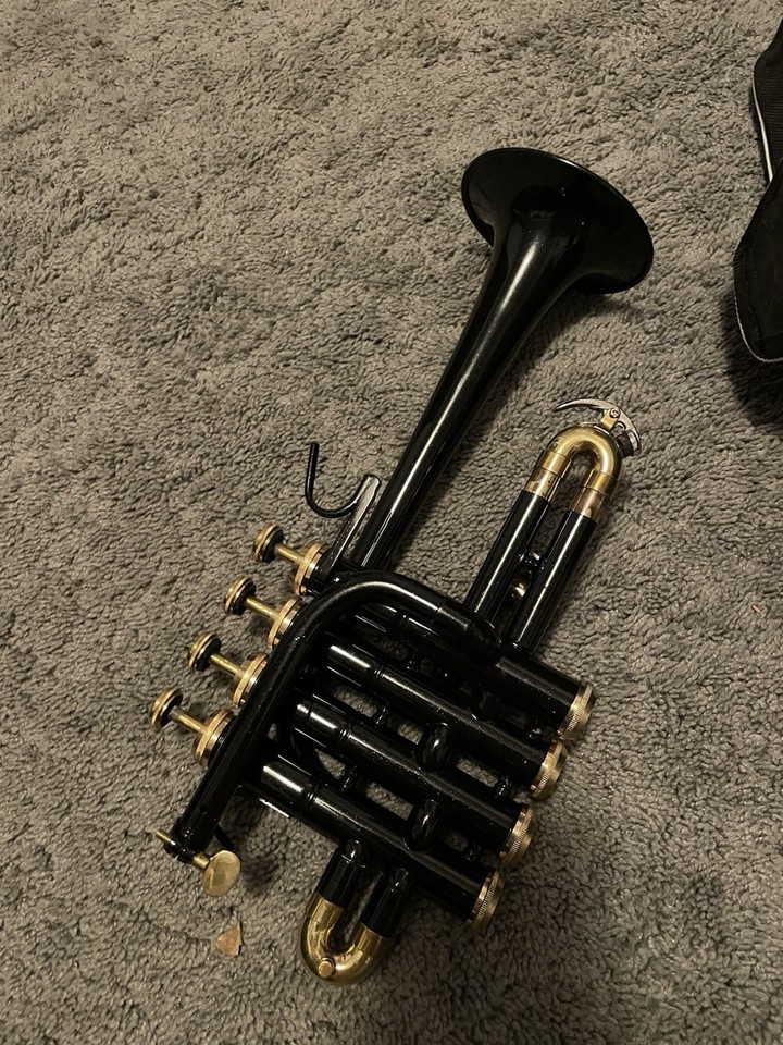 PICCOLO TRUMPET NEW BLACK BRASS FINISHED Bb/A PICCOLO TRUMPET NATURAL ...