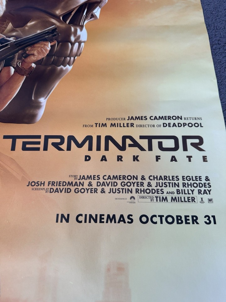 Terminator Dark Fate Original Australian One Sheet Movie Poster | eBay