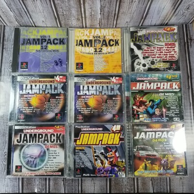 PS1 Jampack Bundle Lot of 9 Game Demo Discs Playstation Underground ...