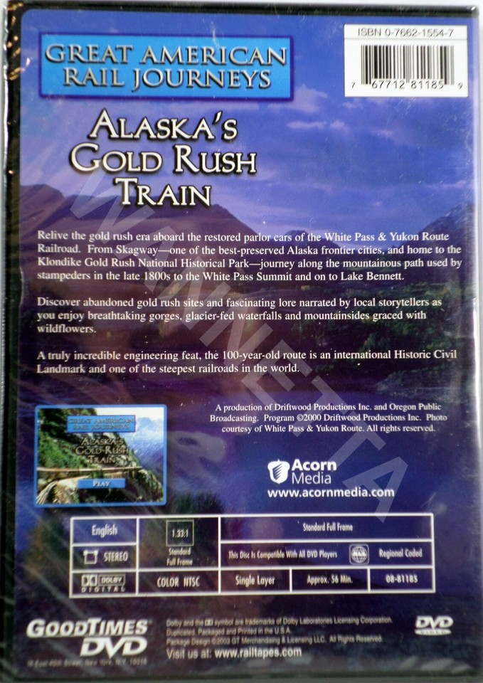 Great American Rail Journeys: Alaska's Gold Rush Train DVD 767712811859 ...