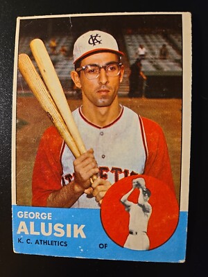 1963 Topps #51 George Alusik Kansas City Athletics Low Grade Creased | eBay