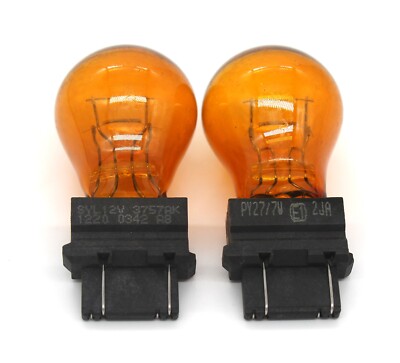 2PCS SYLVANIA 3757AK PY27/7W 12V27W/7W W25×16q stop Turn Signal amber ...