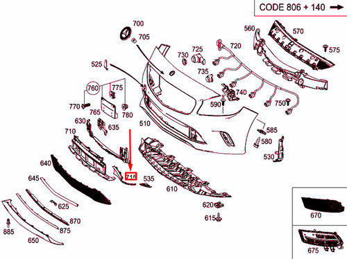 NEW MERCEDES-BENZ A W176 FRONT BUMPER LEFT COVER A1768857700 OEM | eBay