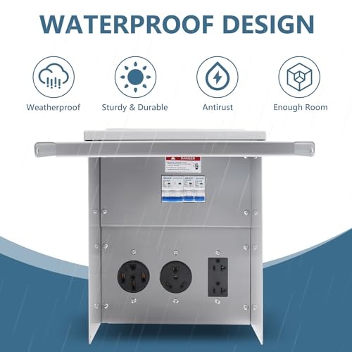 RV Electrical Panel 20 30 50 Amp Receptacle 20 30 50 Amp Rv Outlet ...