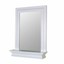 White Wall Mount Mirror Wooden Frame Display Storage Shelf Bathroom ...