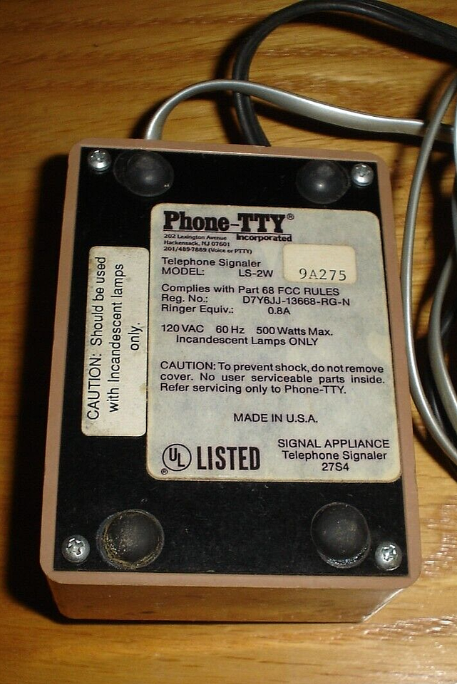 Phone-TTY Telephone Signaler LS-2W | eBay