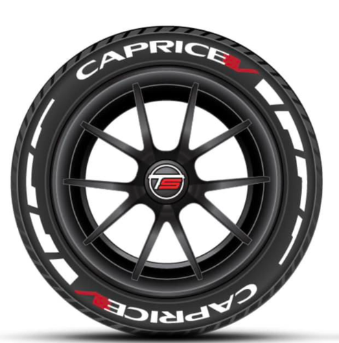 Tyre Lettering (Rubber Letters) - CAPRICE V (1") x 8 PLUS 1” Sawblades ...