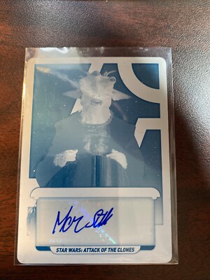Marc Silk as Aks Moe Autograph 1/1 Printing plate Star Wars Attack of ...