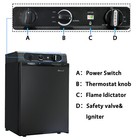 SMAD 1.4 Cu ft 3 Way AC/ DC/ Propane Gas Refrigerator RV Campervan ...