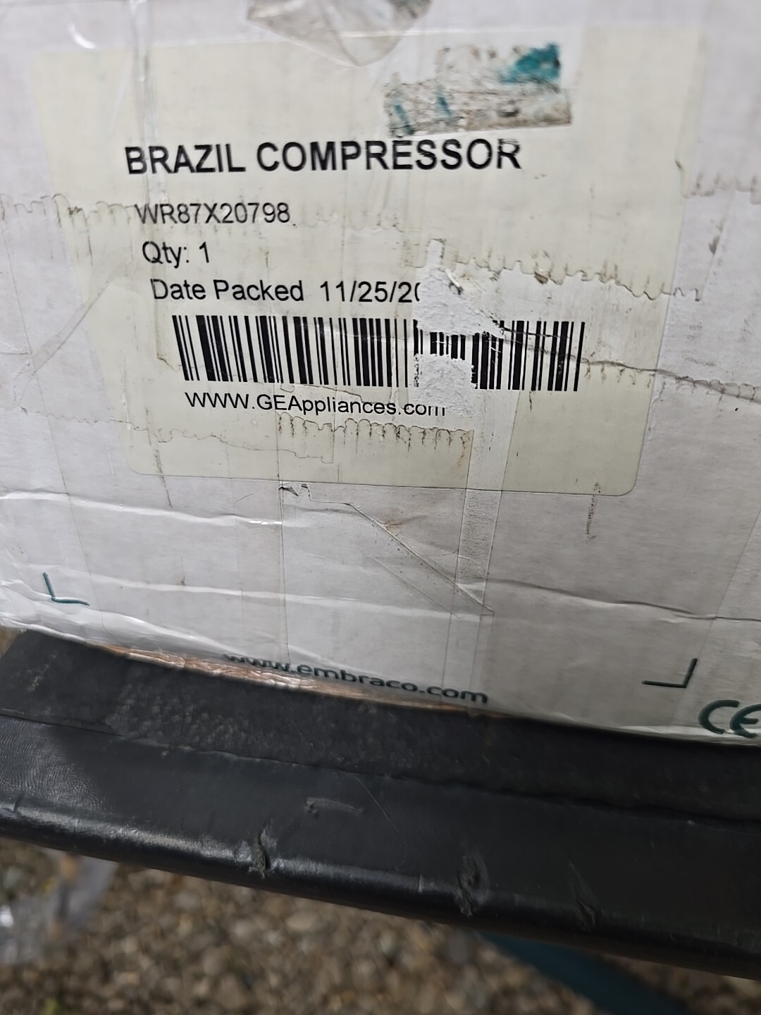 GE Refrigerator Compressor P# DC57C84RCU6 WR87X20798 | eBay