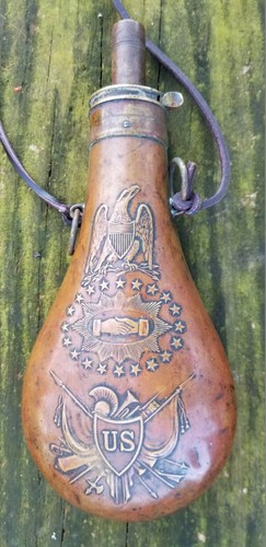Original 1850 Batty Peace brass Powder Flask pre Civil War | eBay