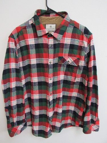 Legendary Whitetails Original Buck Camp Red/Green Paid Flannel Shirt XL ...