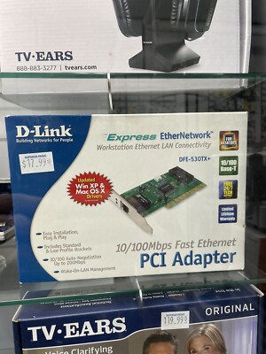 D-Link Express Ethernetwork 10 / 100 Mbps PCI Adapter Brand New Sealed ...