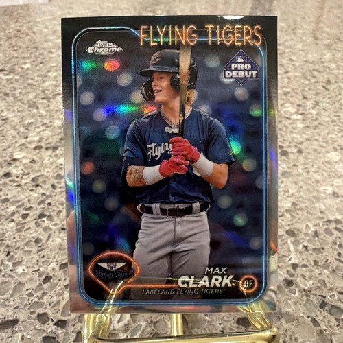 MAX CLARK 2024 Topps Chrome Pro Debut Refractor #PDC-141 Detroit Tigers ...
