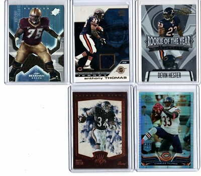 lot of 5 Chicago Bears Parallel #'d cards Payton Hester Thomas Football ...