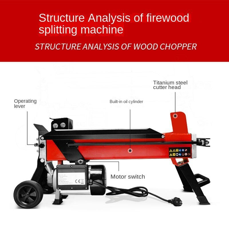 Electric Hydraulic Wood Splitter Machine Splitting Artifact Home Wood ...