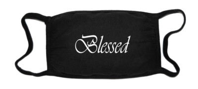 Blessed Script Cloth Face Mask | eBay
