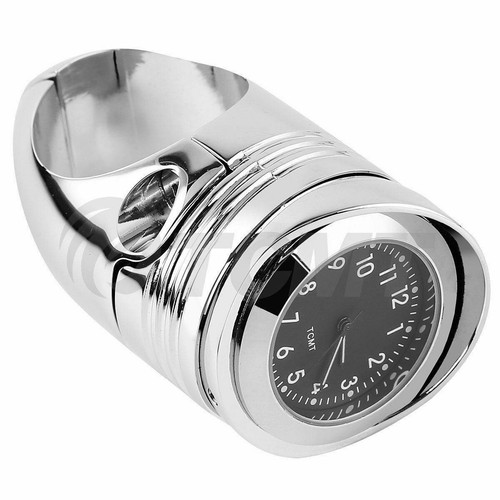 1.25'' Chrome Handlebar Mount Clock Fit For Harley Custom Motorcycle ...