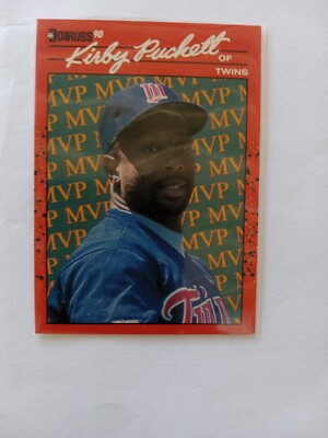 1990 donruss Kirby Puckett Double error card wrong DOB no dot after ...