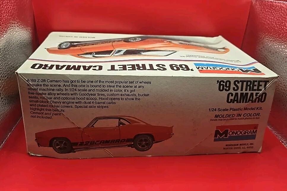 Monogram '69 Street Camaro Model Car Kit 1/24 Vintage #2230 New Read ...