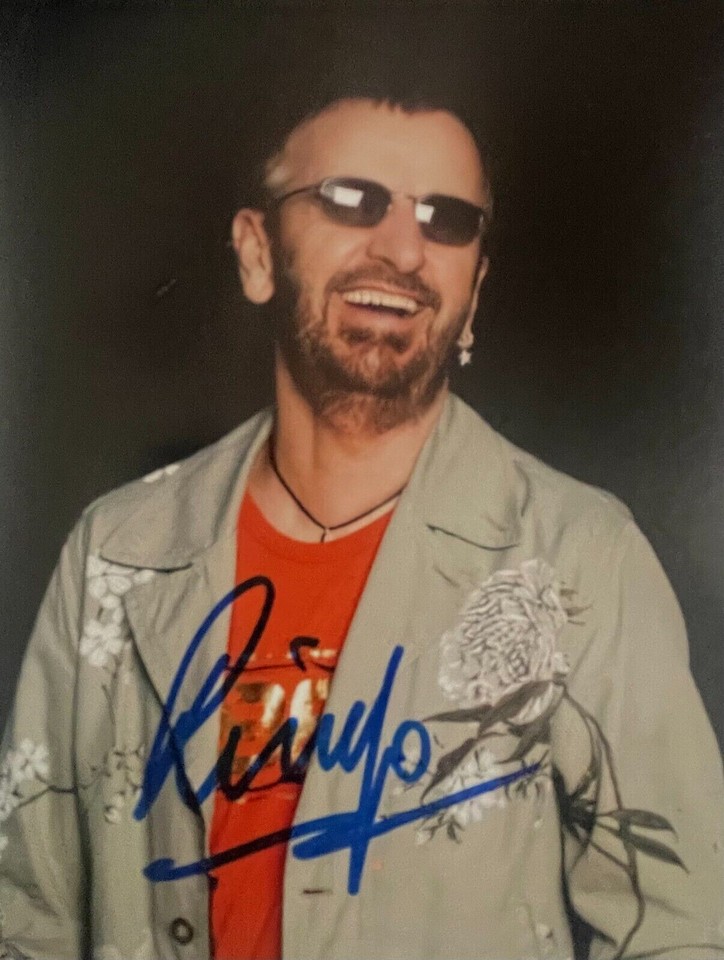BRILLIANT RINGO STARR SIGNED PROMO PHOTO 2000'S ERA AUTOGRAPH THE ...