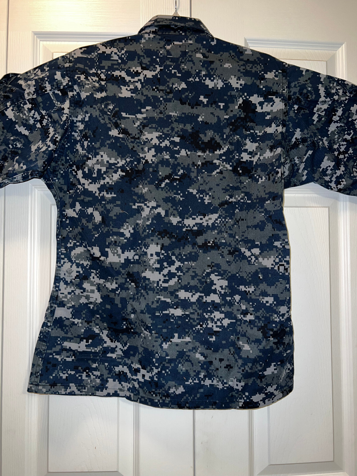US Navy Blue Digital Camo Working Coat - USS FORD CV… - Gem