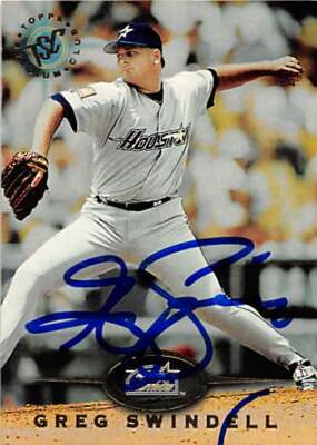 Greg Swindell autographed Baseball Card (Astros) 1995 Topps Stadium ...