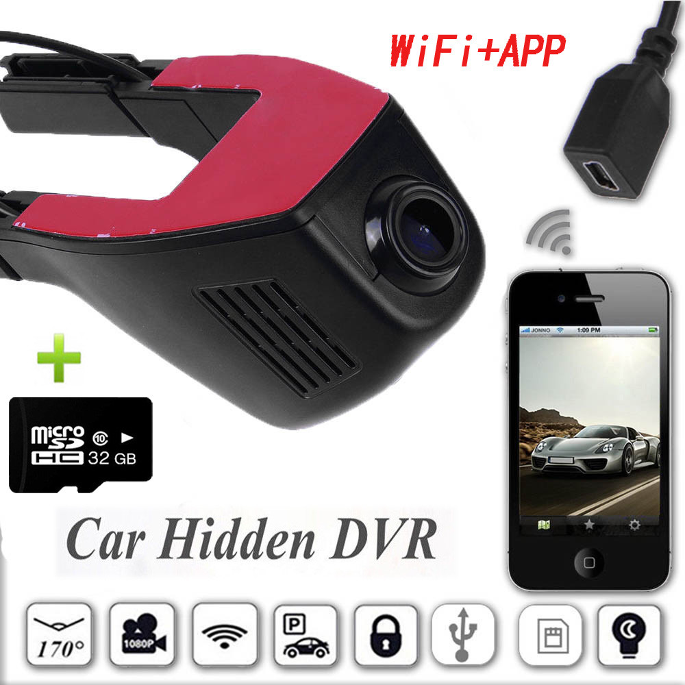 HD Hidden Car DVR Camera 1080P WIFI APP Dash Vehicle Recorder Night ...