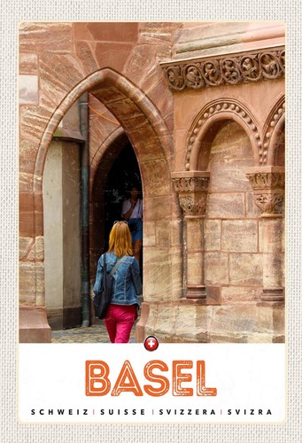 Ontrada Blechschild 20x30cm gewölbt Basel Schweiz Stadttour Ansicht ...