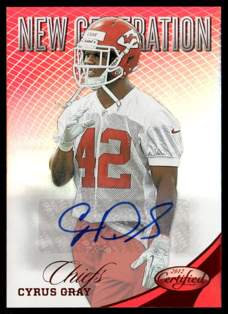2012 Panini Certified #262 Cyrus Gray Mirror Red Signatures #/350 | eBay