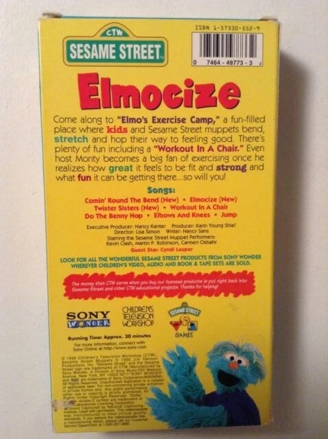 Sesame Street Elmocize Vhs