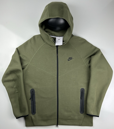 Nike Mens Tech Fleece Full Zip Windrunner Jacket Olive FB7921-222 Size ...