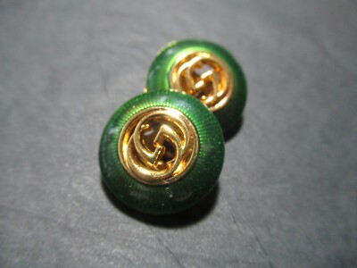 Gucci 2 buttons GOLD GREEN tone 20 mm BUTTONS THIS IS FOR 2 | eBay