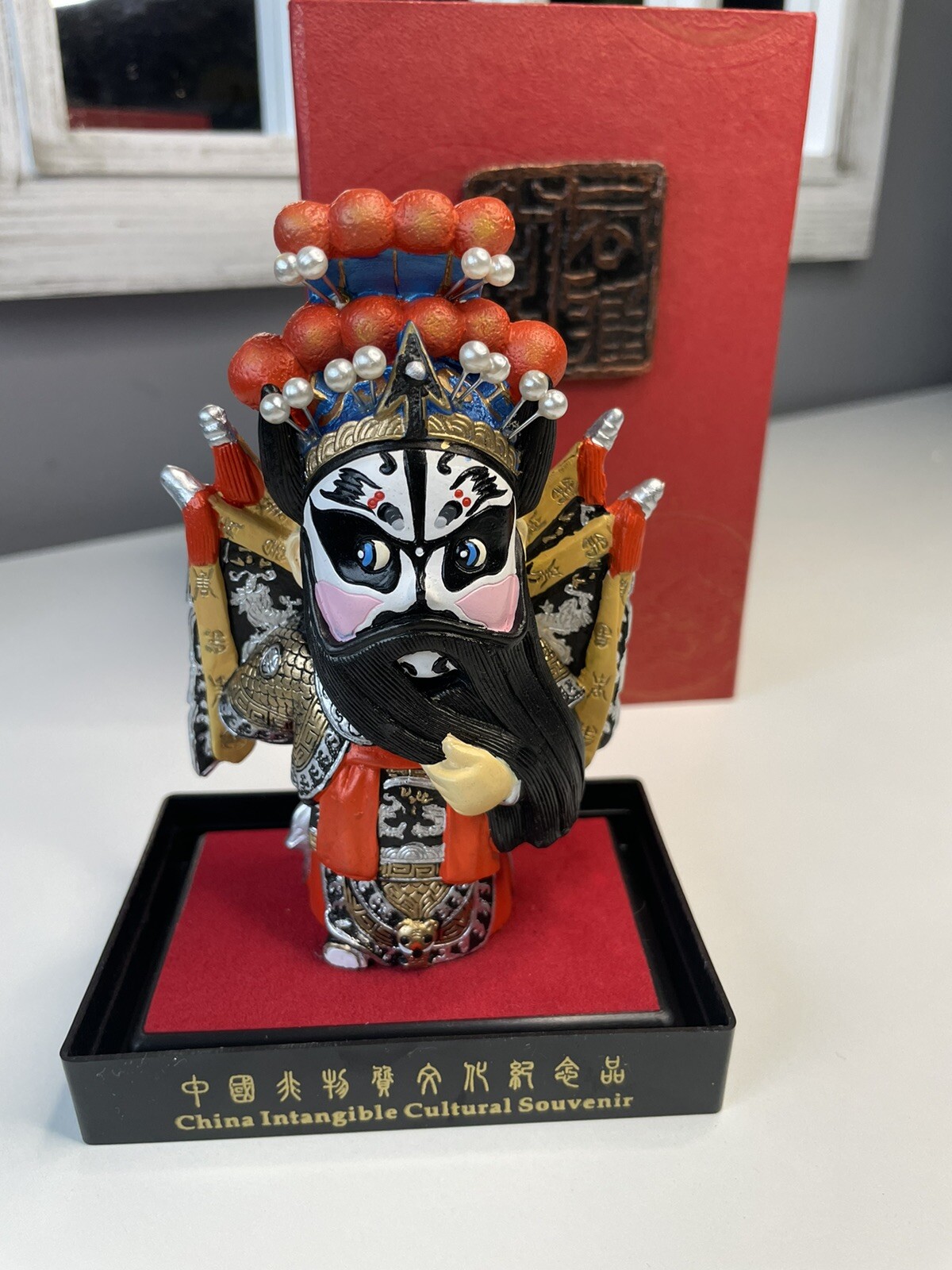 Chinese Intangible Opera Facial Makeup Figurine Souvenir in Original ...