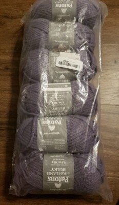 Patons Highland Bulky Yarn ~ 6 Pack Lavender 3.5 Oz | eBay