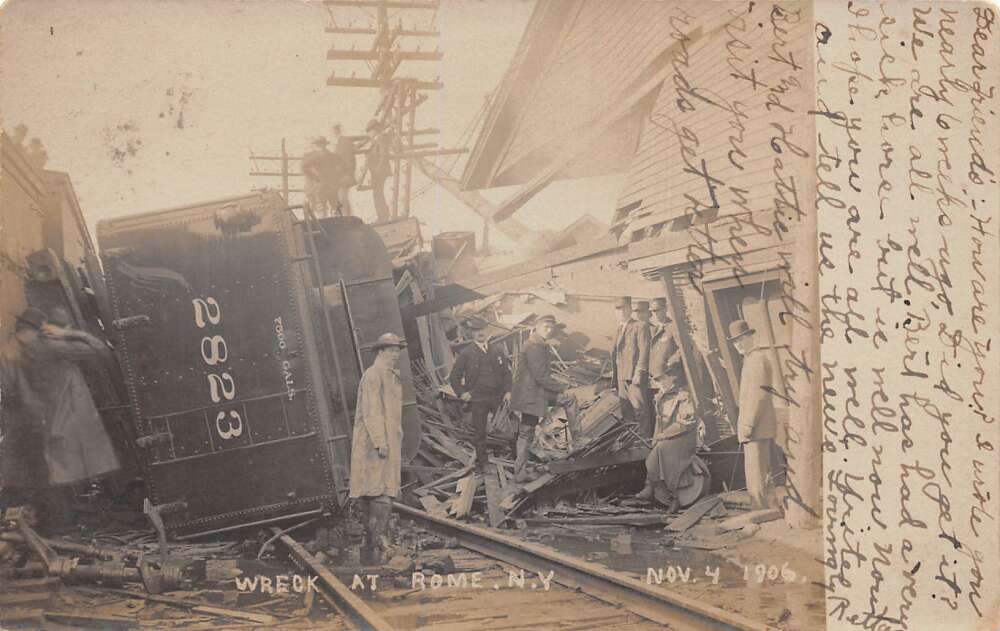 Rome New York Train Wreck Disaster Real Photo Postcard AA65269 | eBay
