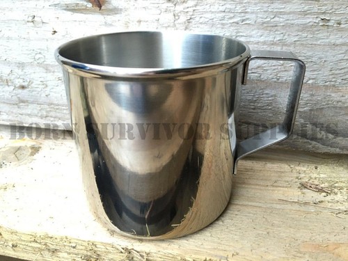 ZEBRA 8cm STAINLESS STEEL MUG 400ml Metal Cup Bushcraft Survival ...