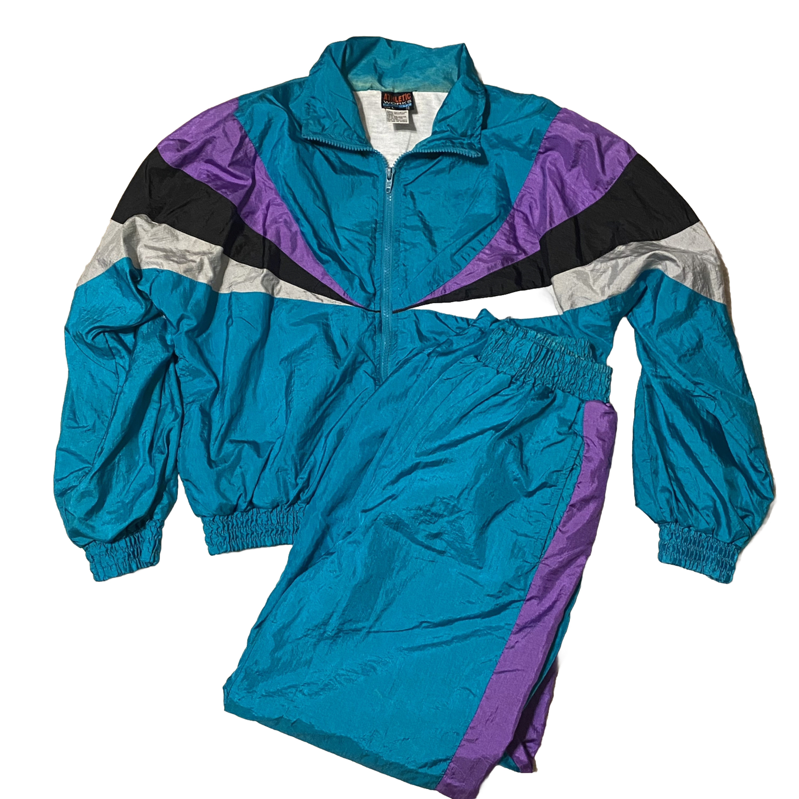 Vintage 80’s Athletic Works For Boys Tracksuit Size L… - Gem