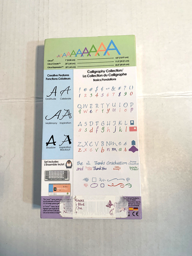 Calligraphy Collection Font Cricut Art Cartridge 700 Images for sale ...