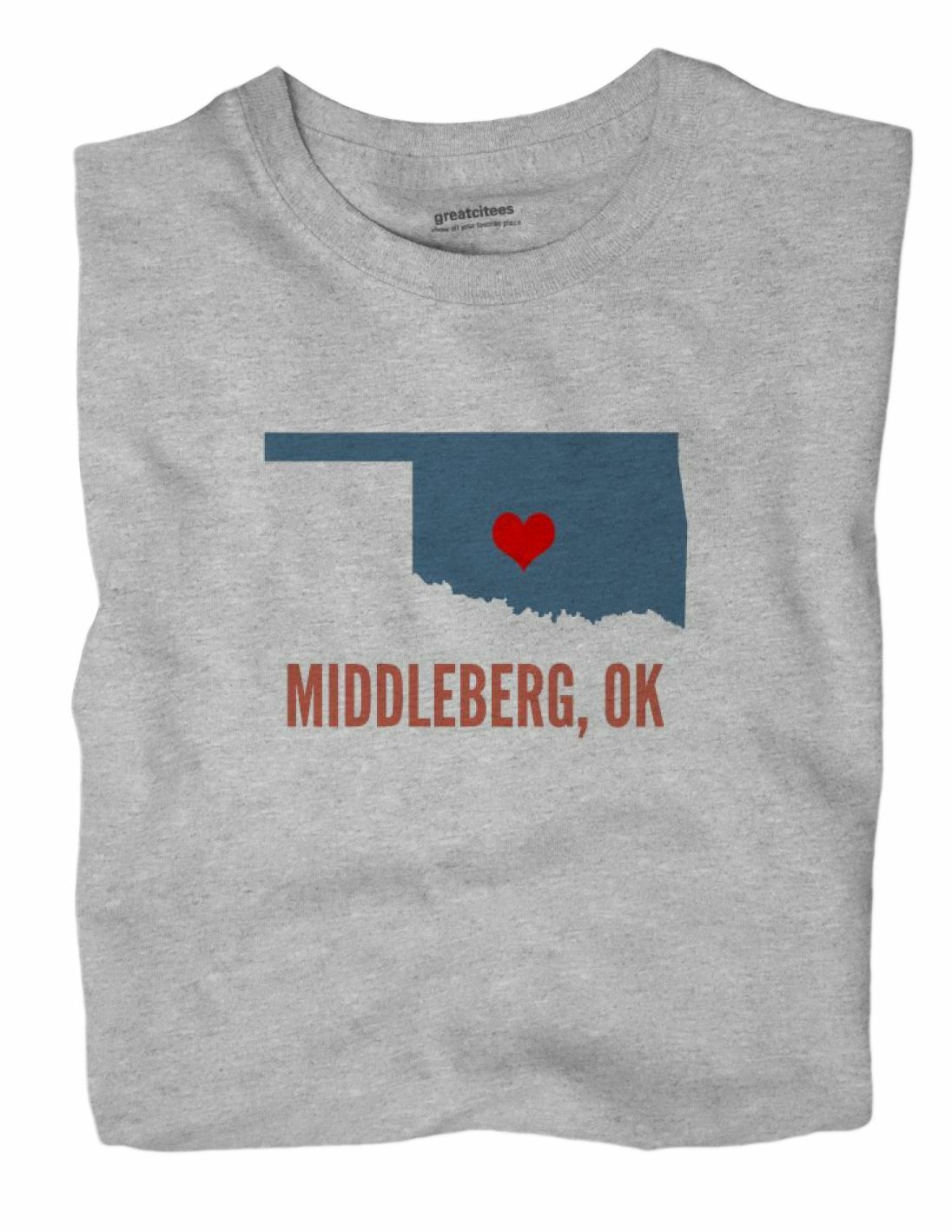 Middleberg Oklahoma OK T-Shirt HEART | eBay