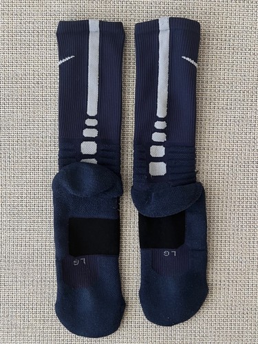 Nike Elite Versatility Basketball Crew Socks Men's Large Blue | eBay