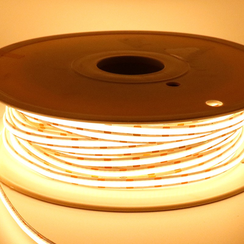 12V 24V COB CCT 2700K-6500K Dimmable LED Strip 5M 600leds/m Flexible ...