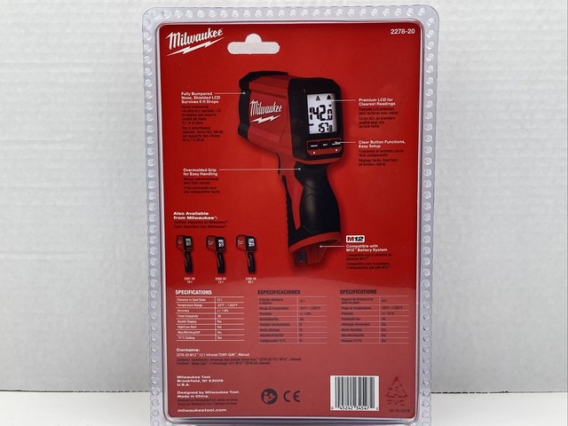 Milwaukee 2278-20 12V 12:1 Infrared Temp-Gun for sale online | eBay