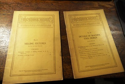 Two 1910 Machinist Pamphlets: Milling Fixtures No 4 & Details of ...