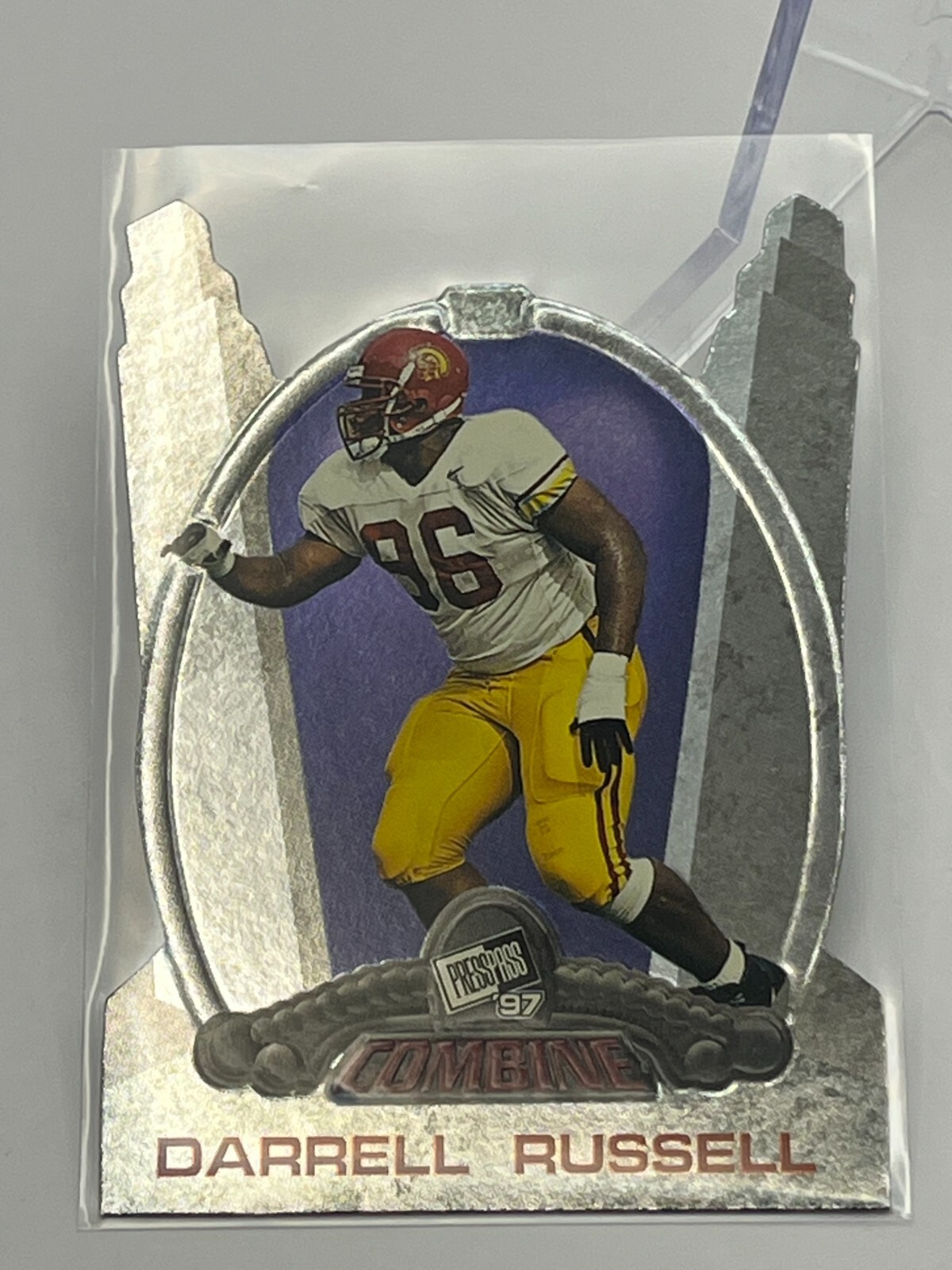 1997 Press Pass NCAA Football Card #21 Darrell Russell USC Trojans ...