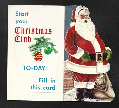 1950's Lancaster, PA - The Fulton National Bank Christmas Club Santa ...
